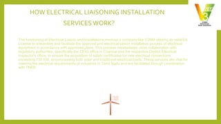 Expert Electrical Liaisoning Services | V3NM | PPT
