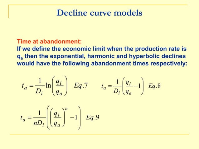 Decline Curve Analysis Ppt Pdf