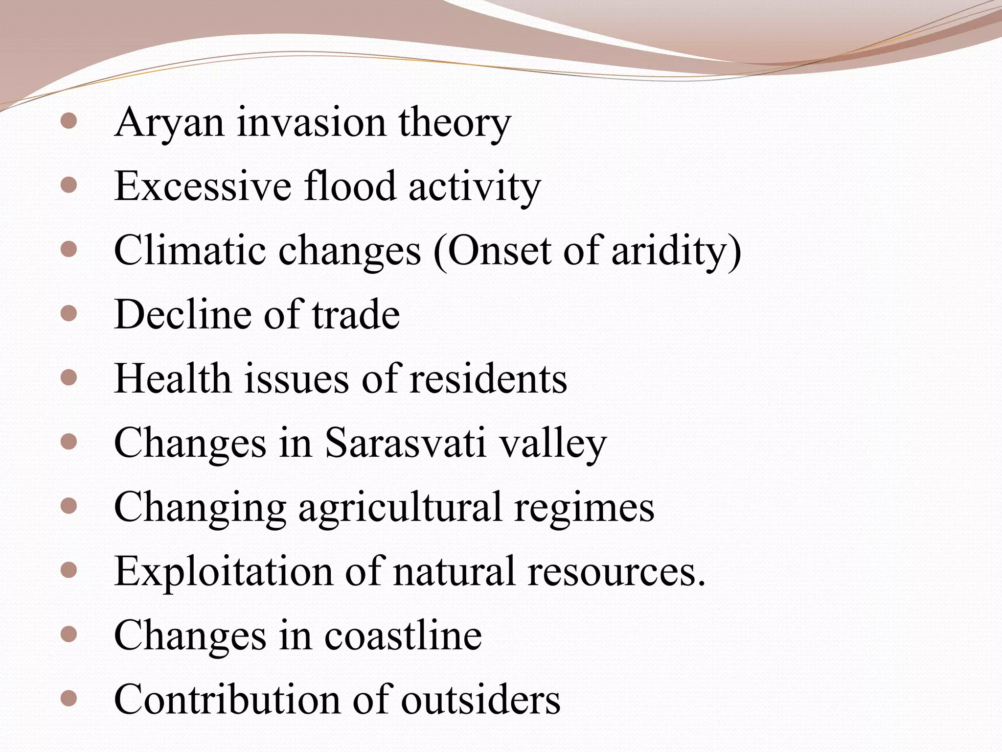 Decline of harappan civilization | PPTX