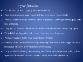 David Easton's Concept of Decline of Political Theory | PPTX