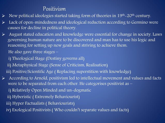 David Easton's Concept of Decline of Political Theory | PPTX