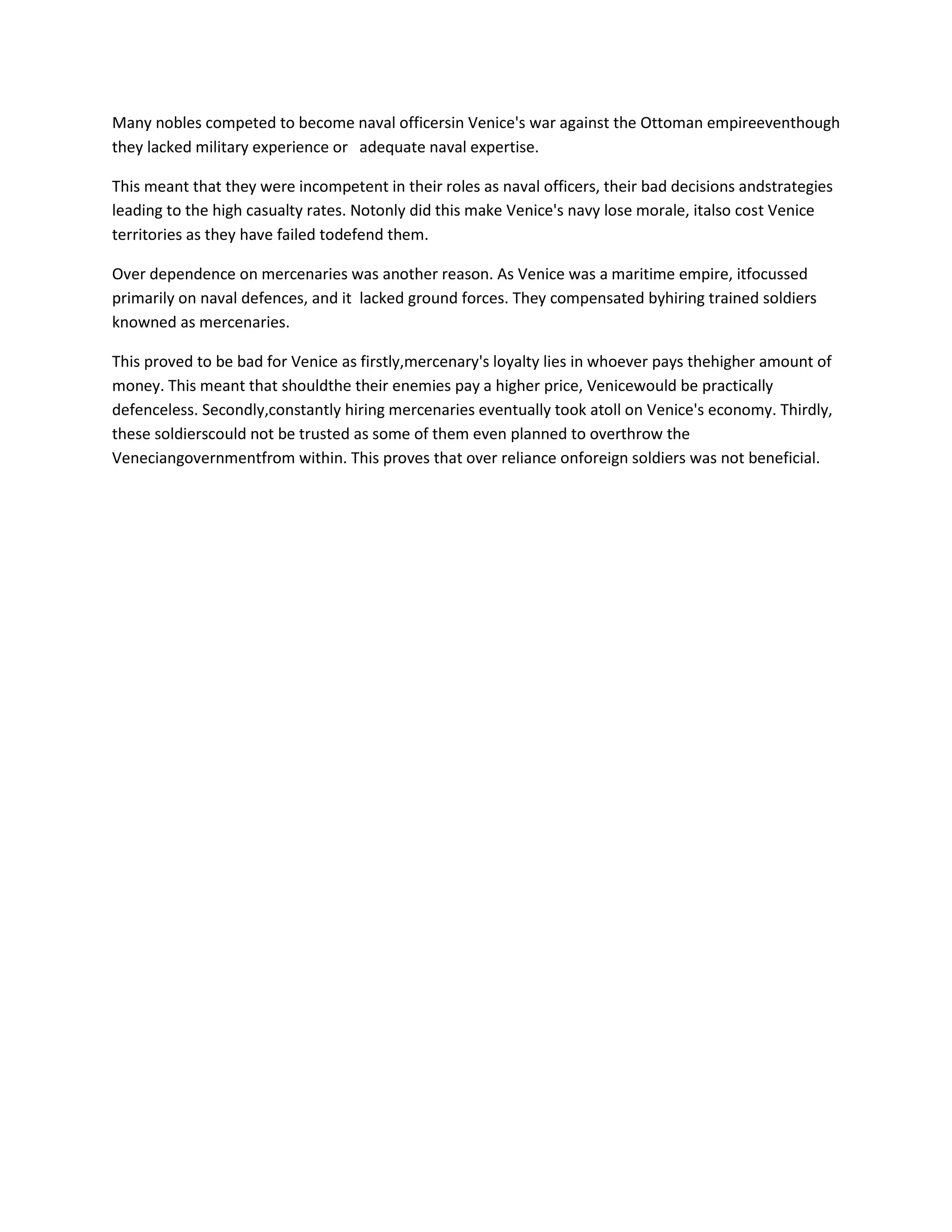 Decline of venice notes | DOCX