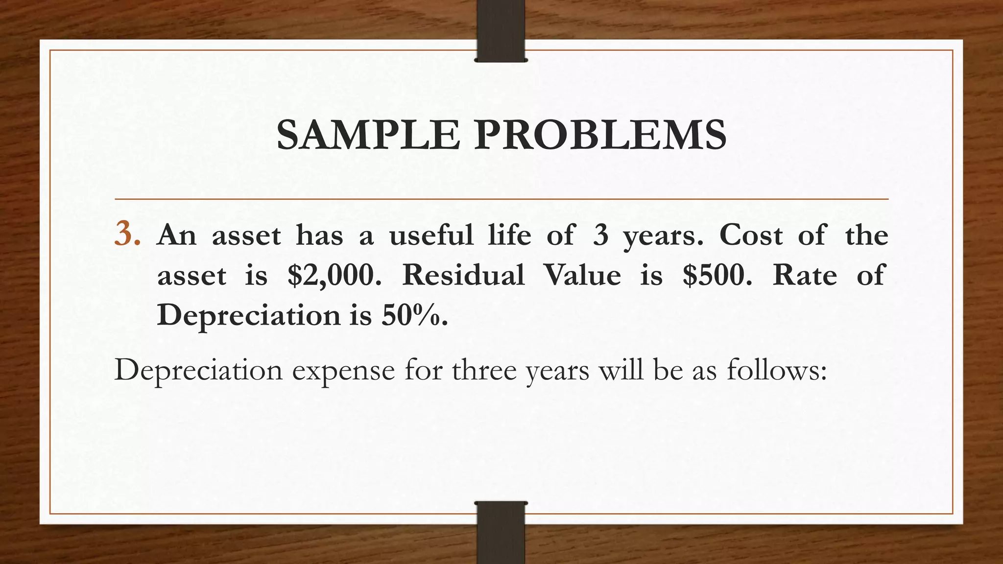 Declining balance method es07 | PPTX