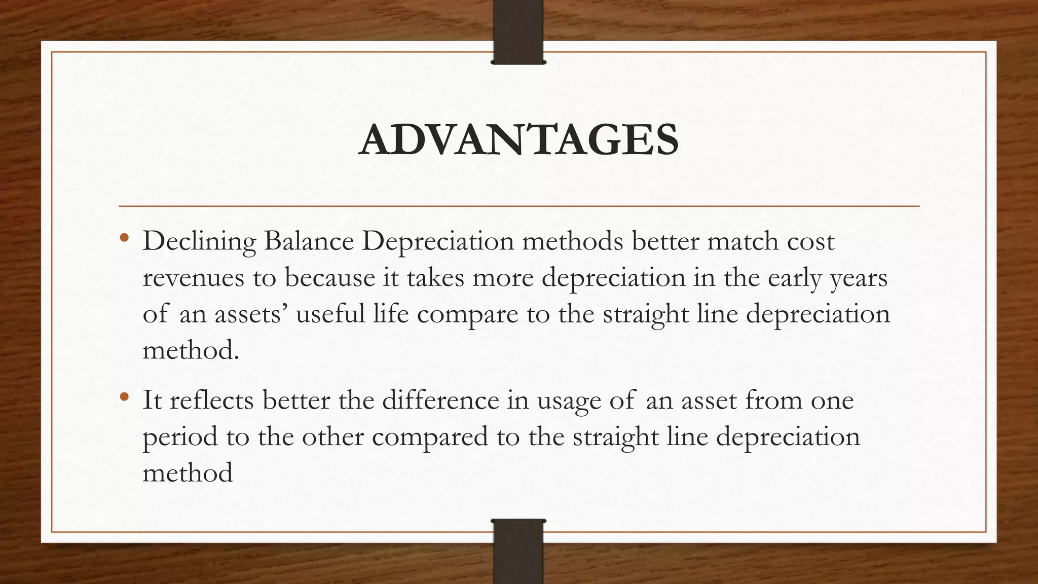 Declining balance method es07 | PPTX