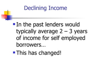 Declining Income | PPT