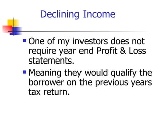 Declining Income | PPT
