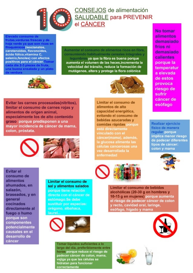 10 CONSEJOS PARA PREVENIR EL CÁNCER
