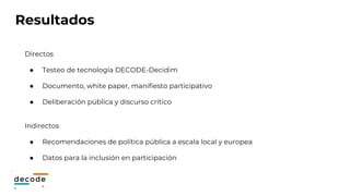 DECODE project: Barcelona pilots | PDF