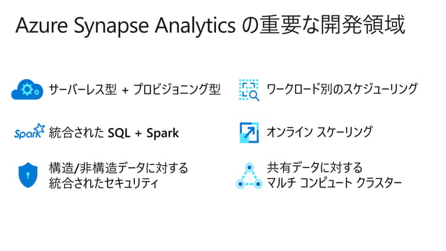 【de:code 2020】 Azure Synapse Analytics 技術編 ～ 最新の統合分析プラットフォームによる新しい価値の創出（前編） | PPT