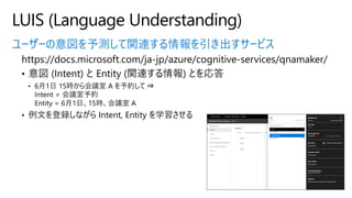 【de:code 2020】 ハンズオンで学ぶ AI ～ Bot Framework Composer + QnA Maker / Custom Vision + IoT Edge | PPT
