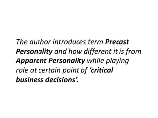Decode Personality for Organisational Success a Cosmo Psycho Tool | PPTX