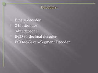 Decoder for digital electronics | PPT