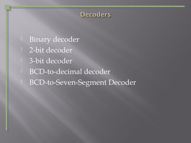 Decoder for digital electronics | PPT