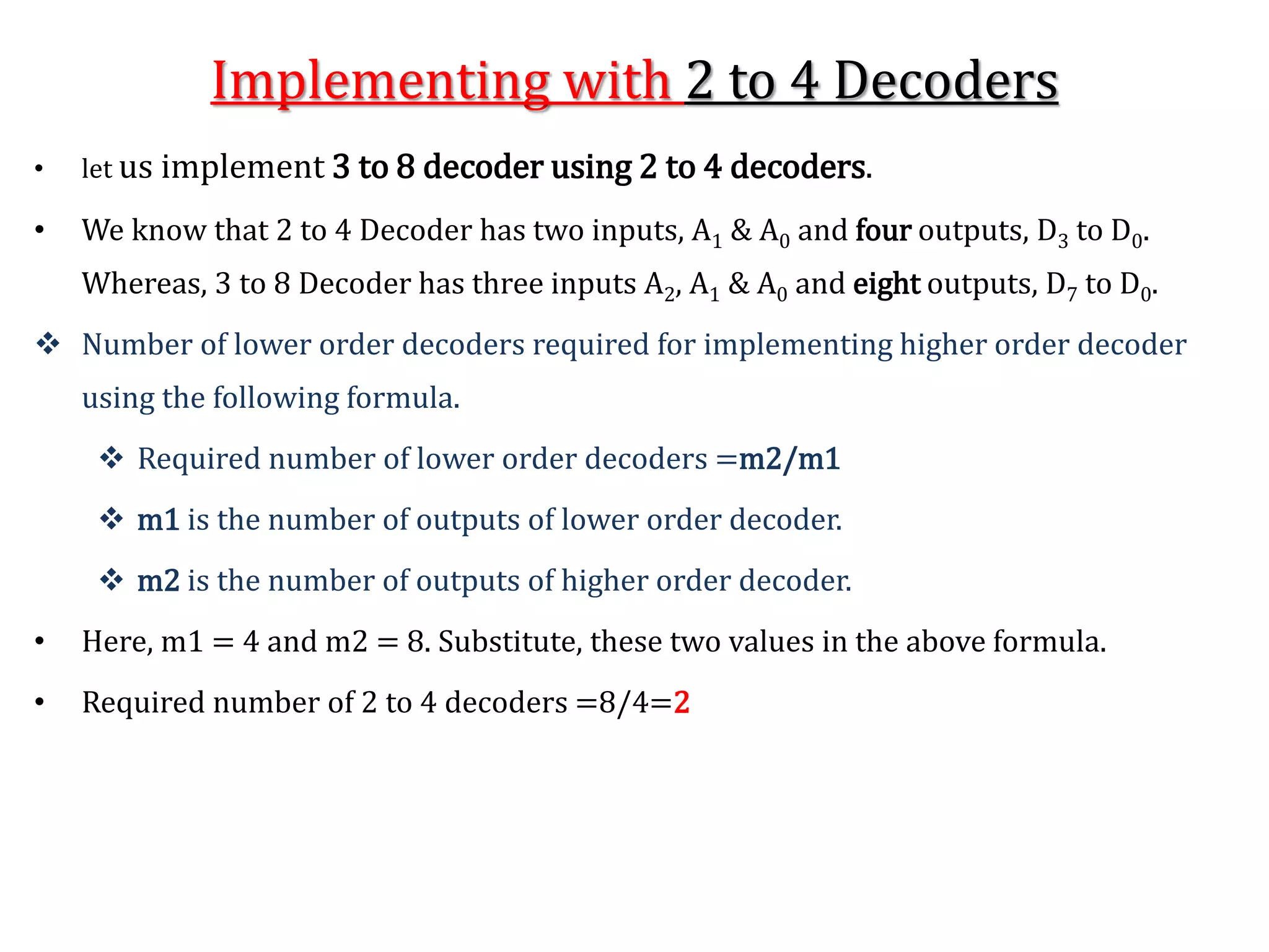 Decoders in digital electronics | PPTX