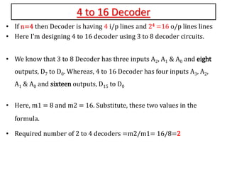 Decoders in digital electronics | PPTX | Programming Languages | Computing