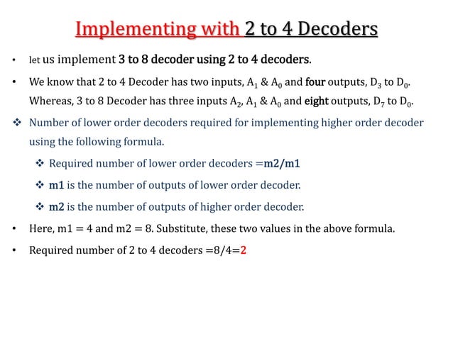 Decoders in digital electronics | PPTX | Programming Languages | Computing