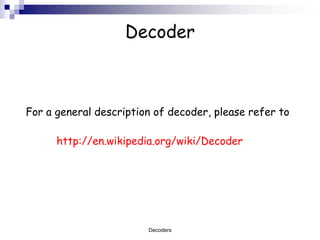 Decoders student | PPT