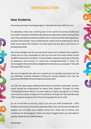 Decode Startup for Students | PDF