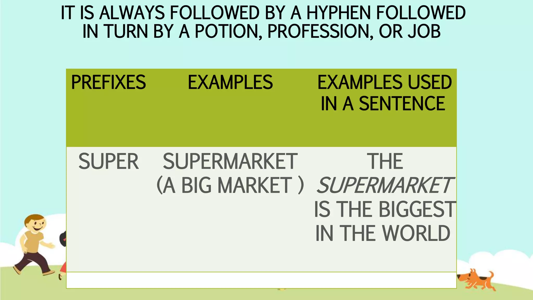 Decode words in a story using prefixes super | PPTX