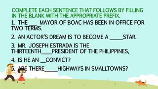 Decode words in a story using prefixes super | PPTX