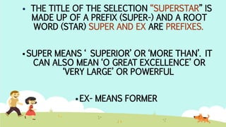 Decode words in a story using prefixes super | PPTX