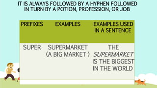 Decode words in a story using prefixes super | PPTX