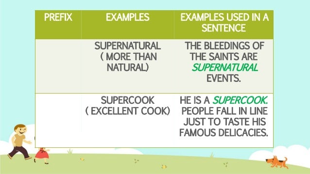 Decode words in a story using prefixes super