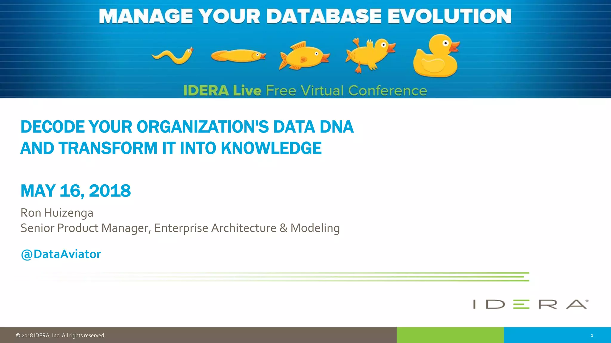 IDERA Live | Decode your Organization's Data DNA | PPT