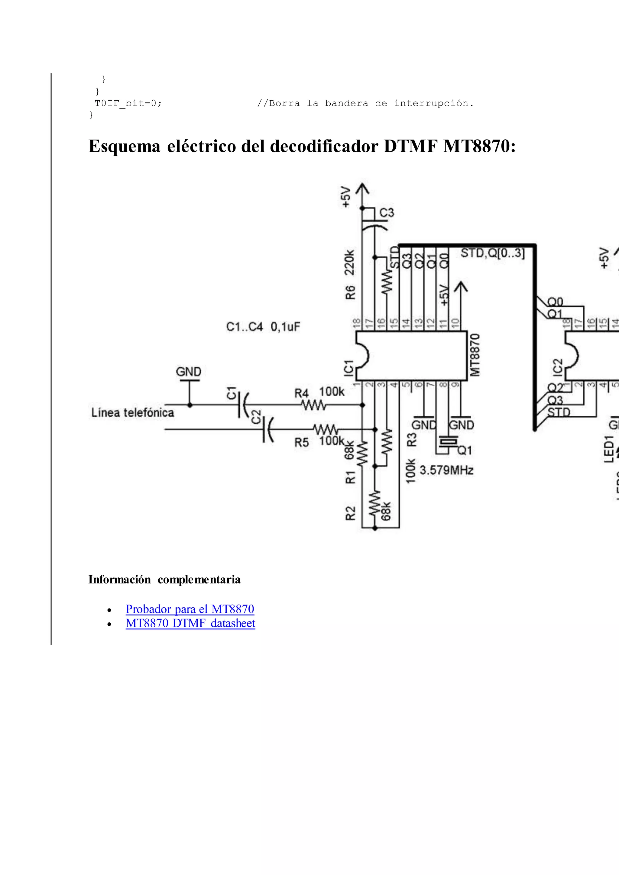 Decodificador Dtmf Mt8870 Pdf 