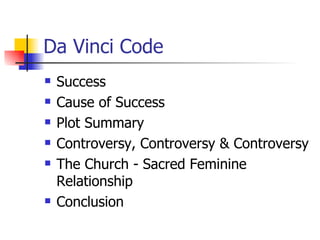 Decoding DaVinci Code | PPT