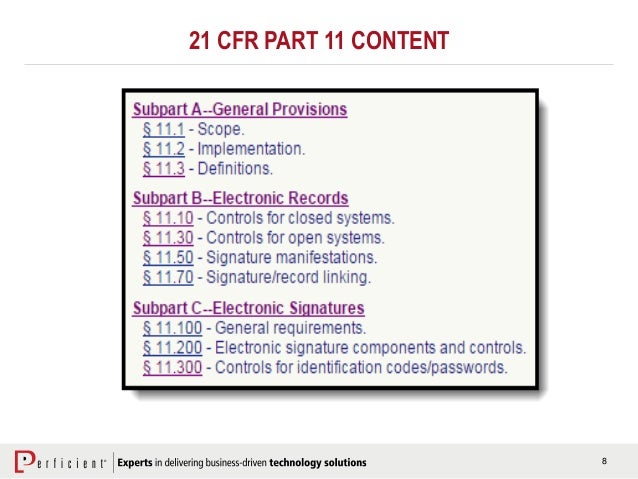 Decoding 21 CFR Part 11