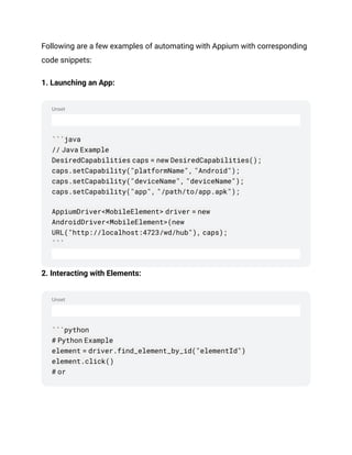 Decoding Appium No-Code Test Automation With HeadSpin.pdf | Operating ...