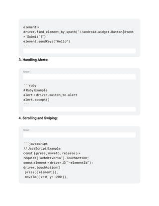 Decoding Appium No-Code Test Automation With HeadSpin.pdf | Operating ...