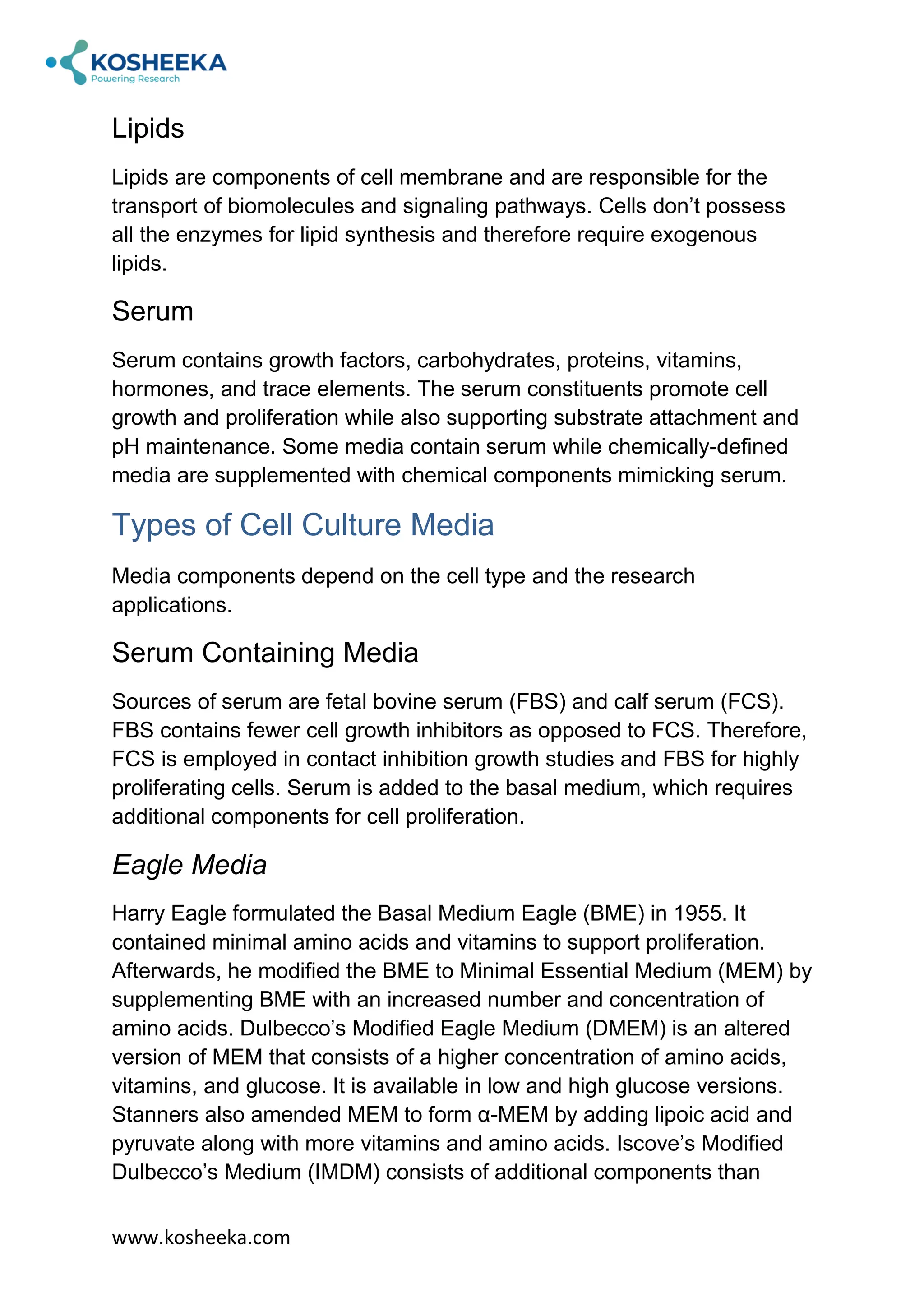 Decoding Cell Culture: Evolution, Components & Media Optimization | PDF