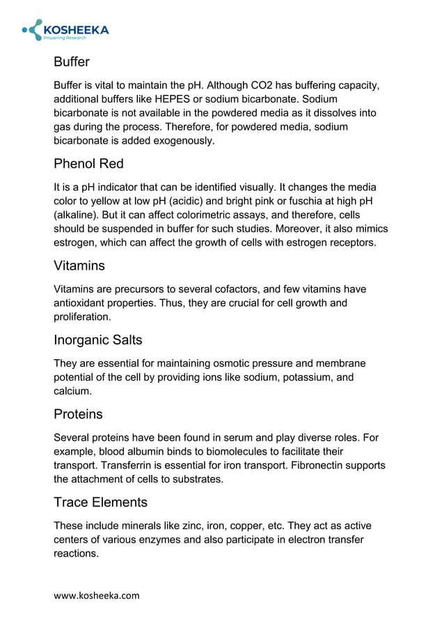 Decoding Cell Culture: Evolution, Components & Media Optimization | PDF