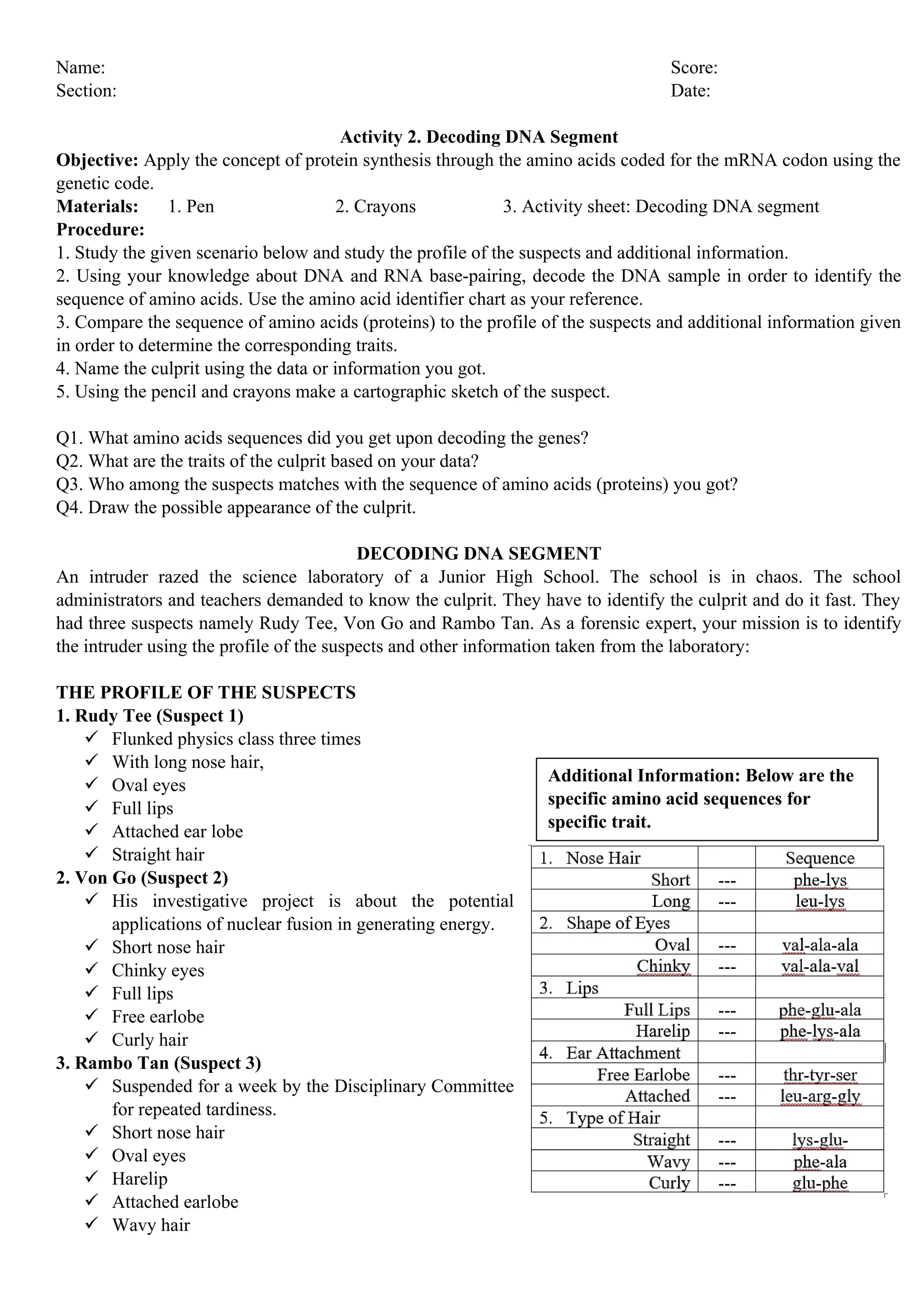 Science 10 Quarter 3 Module 4 - Decoding DNA Segment.docx