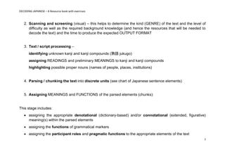 Decoding Japanese part 1 draft ver1. | PDF