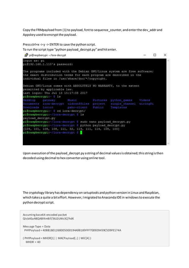 Decoding LoRaWAN Packet | DOCX | Computer Networking | Computing