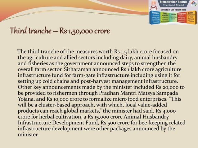 Atmanirbhar Package Decoding | PPTX | Commodities | Economy
