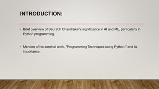 Decoding Saurabh Chandrakar wikipedia , networth, age | PPT