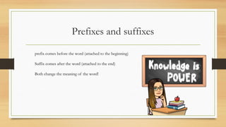 Decoding Science Words : a prefixes and suffixes presentation | PPTX