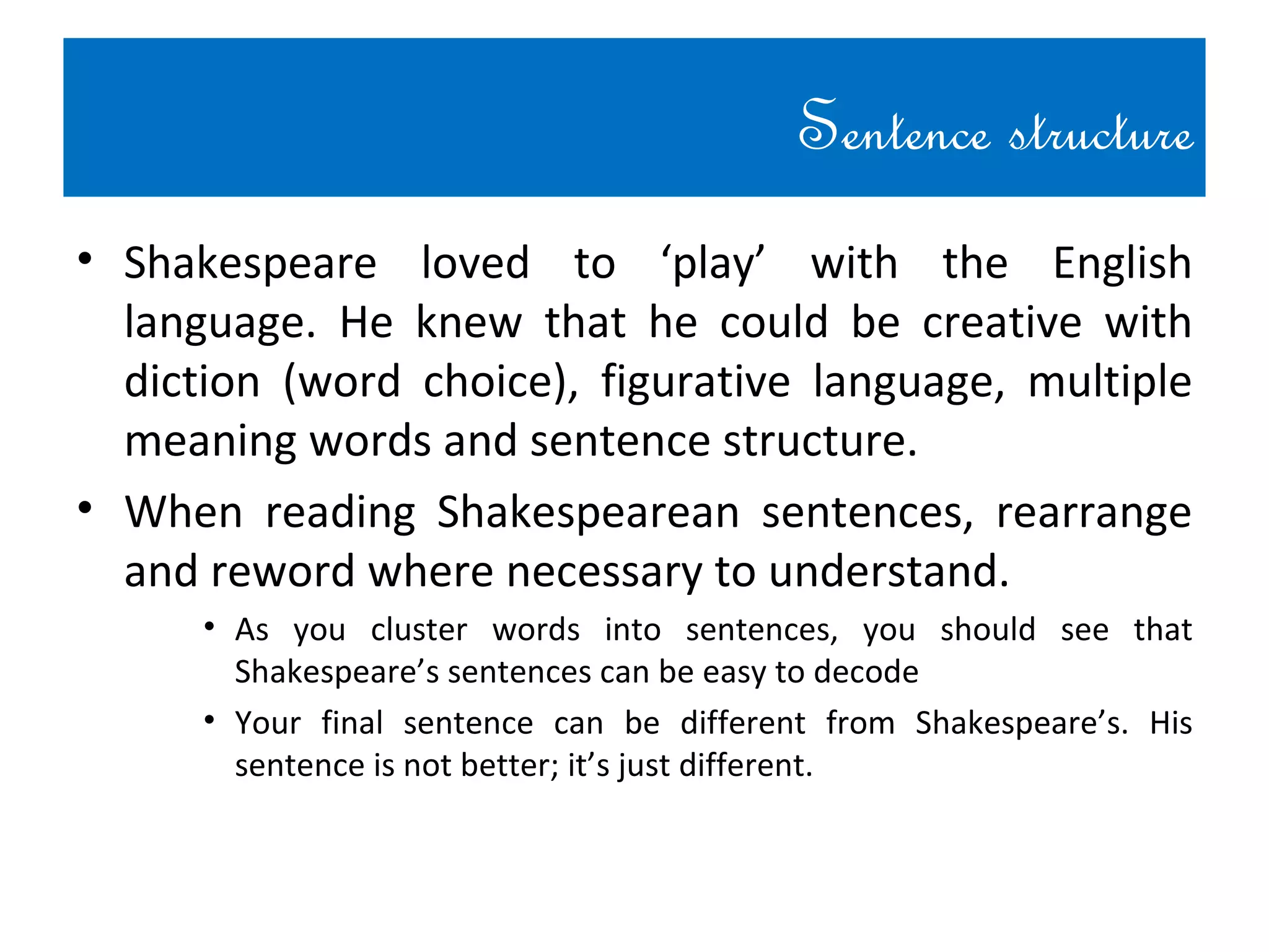 Decoding shakespeare | PPT