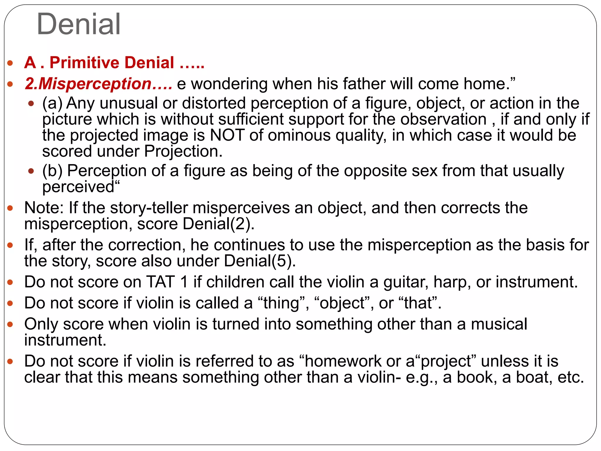 Decoding tat 10 the defense mechanism manual part1(denial) | PPTX