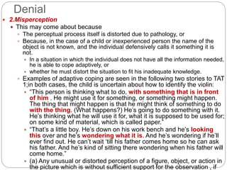 Decoding tat 10 the defense mechanism manual part1(denial) | PPTX