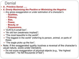 Decoding tat 10 the defense mechanism manual part1(denial) | PPTX
