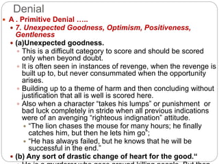 Decoding tat 10 the defense mechanism manual part1(denial) | PPTX