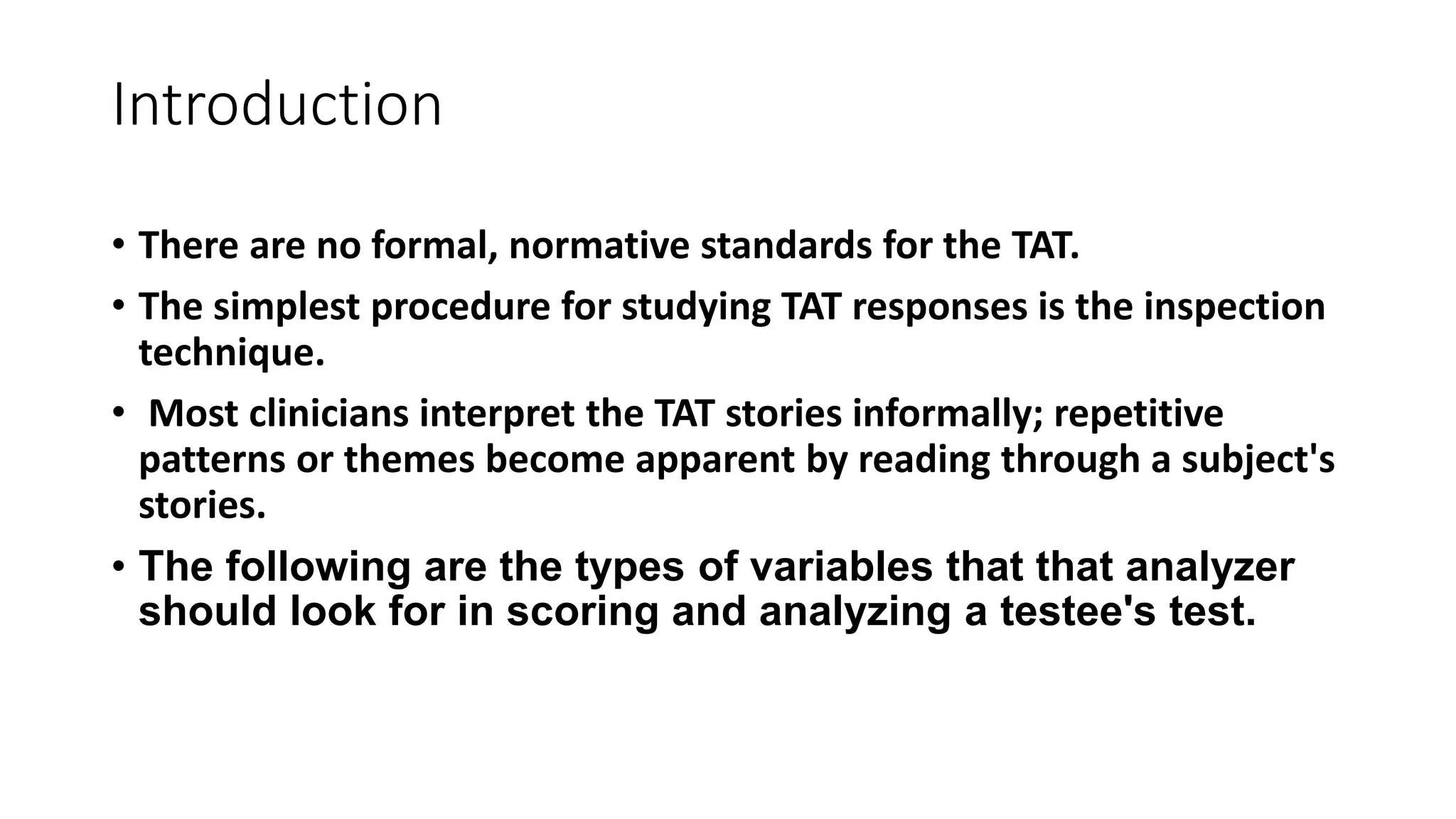 Decoding tat 14- Interpretation of TAT A Method | PPTX