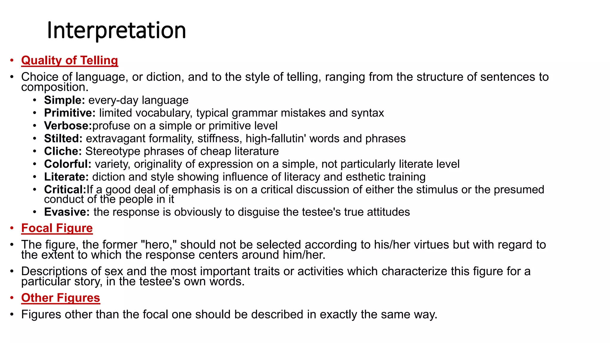 Decoding tat 14- Interpretation of TAT A Method | PPTX