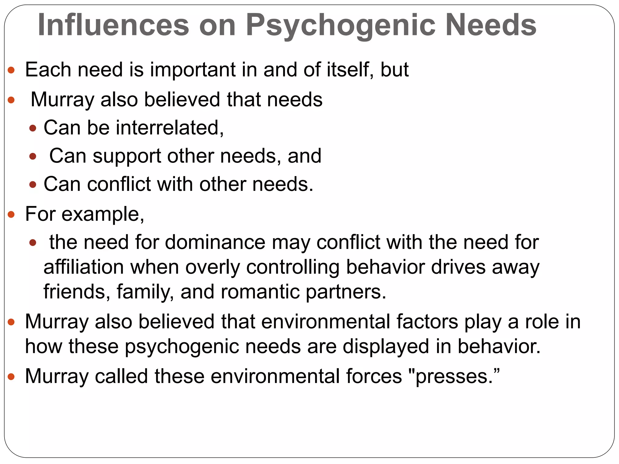 Decoding tat 2 Murray's need press and thema | PPTX