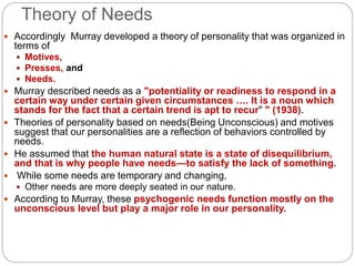 Decoding tat 2 Murray's need press and thema | PPTX